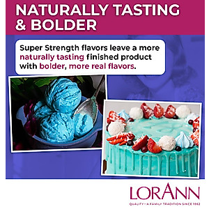LorAnn Oils Super Strength Flavoring - Used For Candy Making, Flavoring Extracts, Baking, Hard Candy, and Flavor Oils - Bold, Natural Flavors 4X Stronger Than Extracts - Blue Raspberry, 1 fl oz