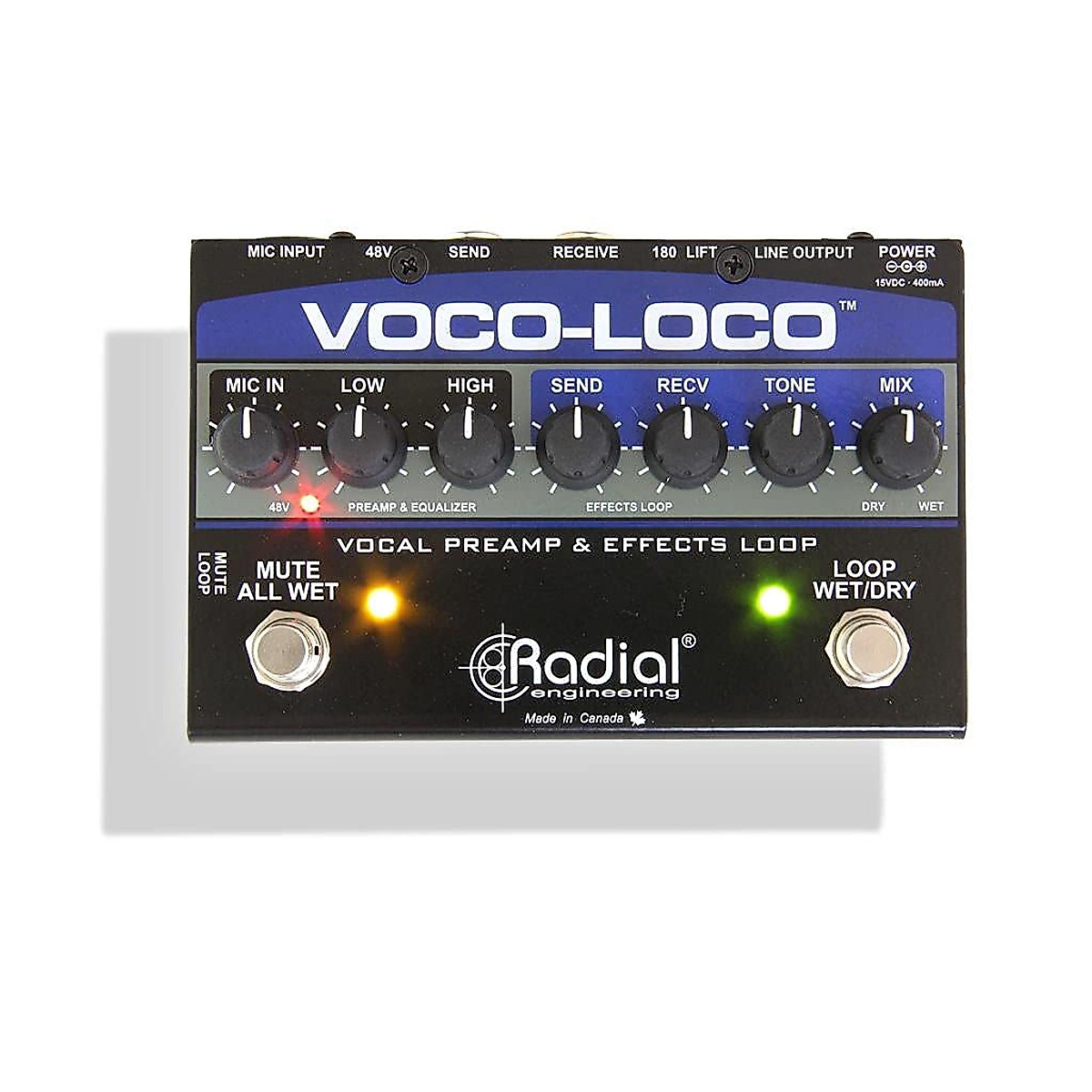 Radial Voco Loco Microphone Effects Loop Switcher for Guitar Effects