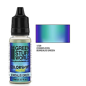 Green Stuff World - Chameleon Metal Paint Borealis Green 1729 for Models and Miniatures