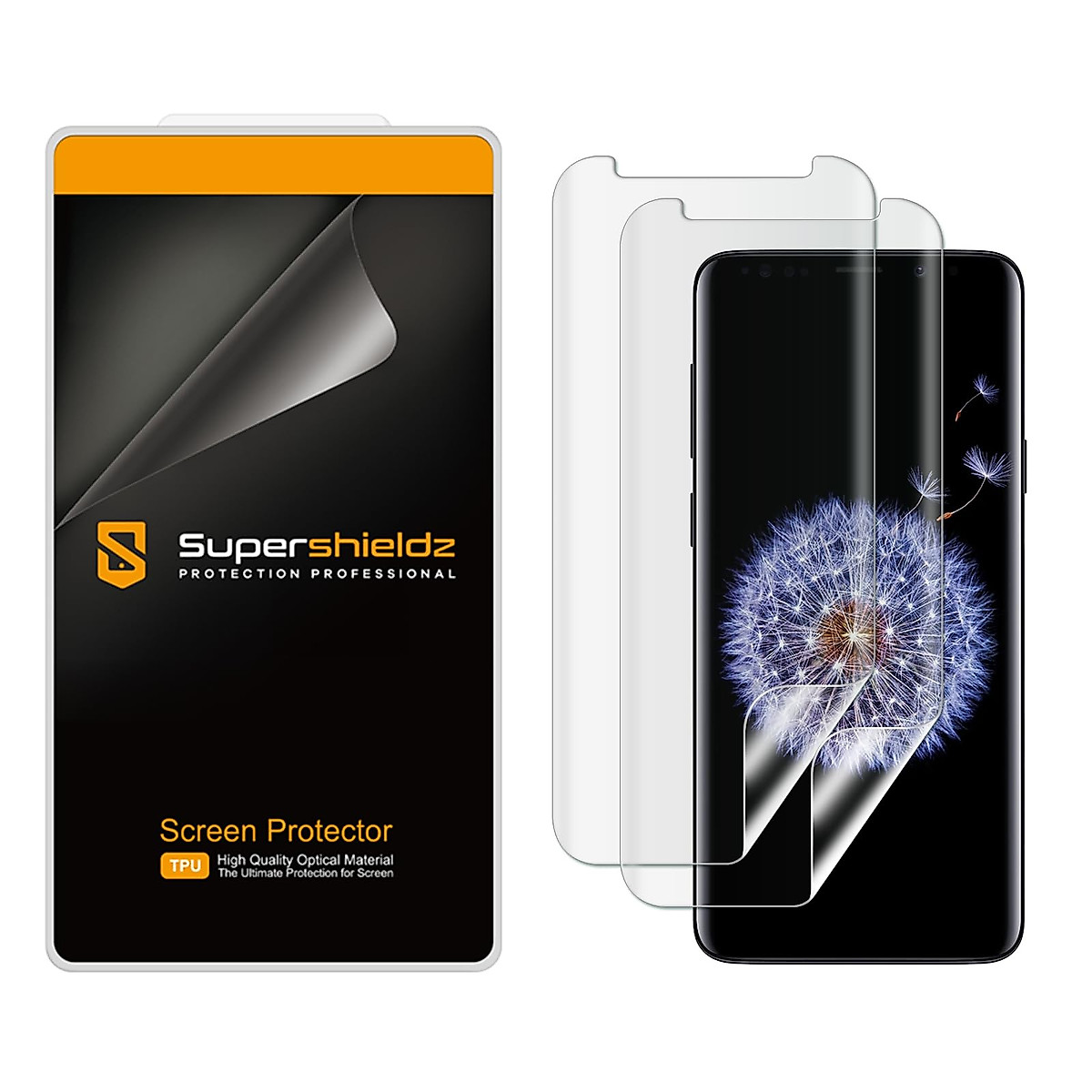 Supershieldz (2 Pack) Designed for Samsung (Galaxy S9 Plus) Screen Protector, 0.23mm, High Definition Clear Shield (TPU)