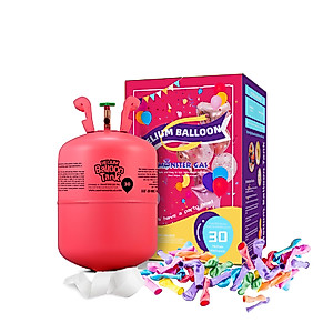 Monster Gas 7L Helium Tank For Balloons At Home, Balloon Helium Tank Up To 30 Latex Balloons, Small Helium Tanks, Attachment: 50 9" Latex Balloons+3 White Ribbon
