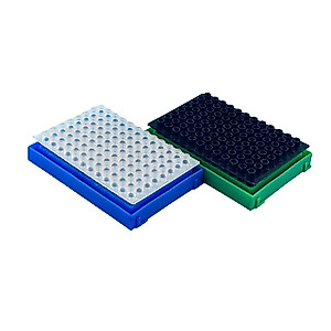 LUERFLEX 96 Wells PCR Tube Rack for 0.2ml 0.1ml Strips Tubes, The Lid is for Non-Skirted PCR Plate Pack of 2