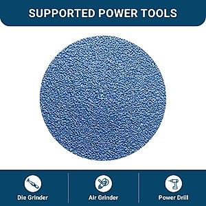 Benchmark Abrasives 3" Quick Change Zirconia Sanding Discs with a Male R-Type Backing Surface Finish Grind Polish Burr Rust Paint Removal Use with Die Grinder (25 Pack) - 40 Grit