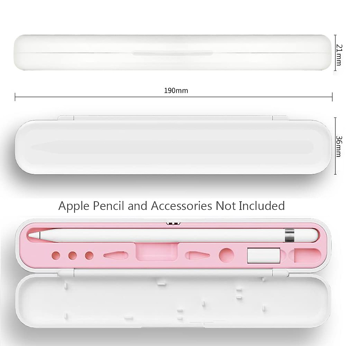 YINVA Pencil Case for Apple Pencil 1st Generation/Apple Pencil 2nd Generation Case Holder, Pen Accessories Storage Case Box Cover Design for Apple iPad Pencil Accessories Tips(Pink)