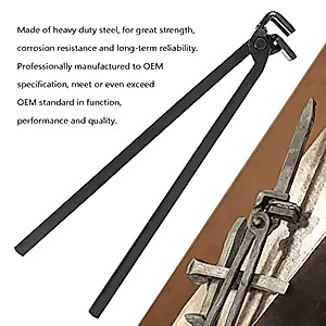 Blacksmith Railroad Spike Tongs for Holding Railroad Spikes Quick Railway Spike Pliers RR Spike Head Tongs, Length 15 in