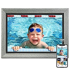 AISLPC 10.1 Inch WiFi Digital Picture Frame, Smart Digital Photo Frame with 16GB Storage, Touch Screen Display, Auto-Rotate, Easy Setup and Share Photos and Videos via Free App from Anywhere