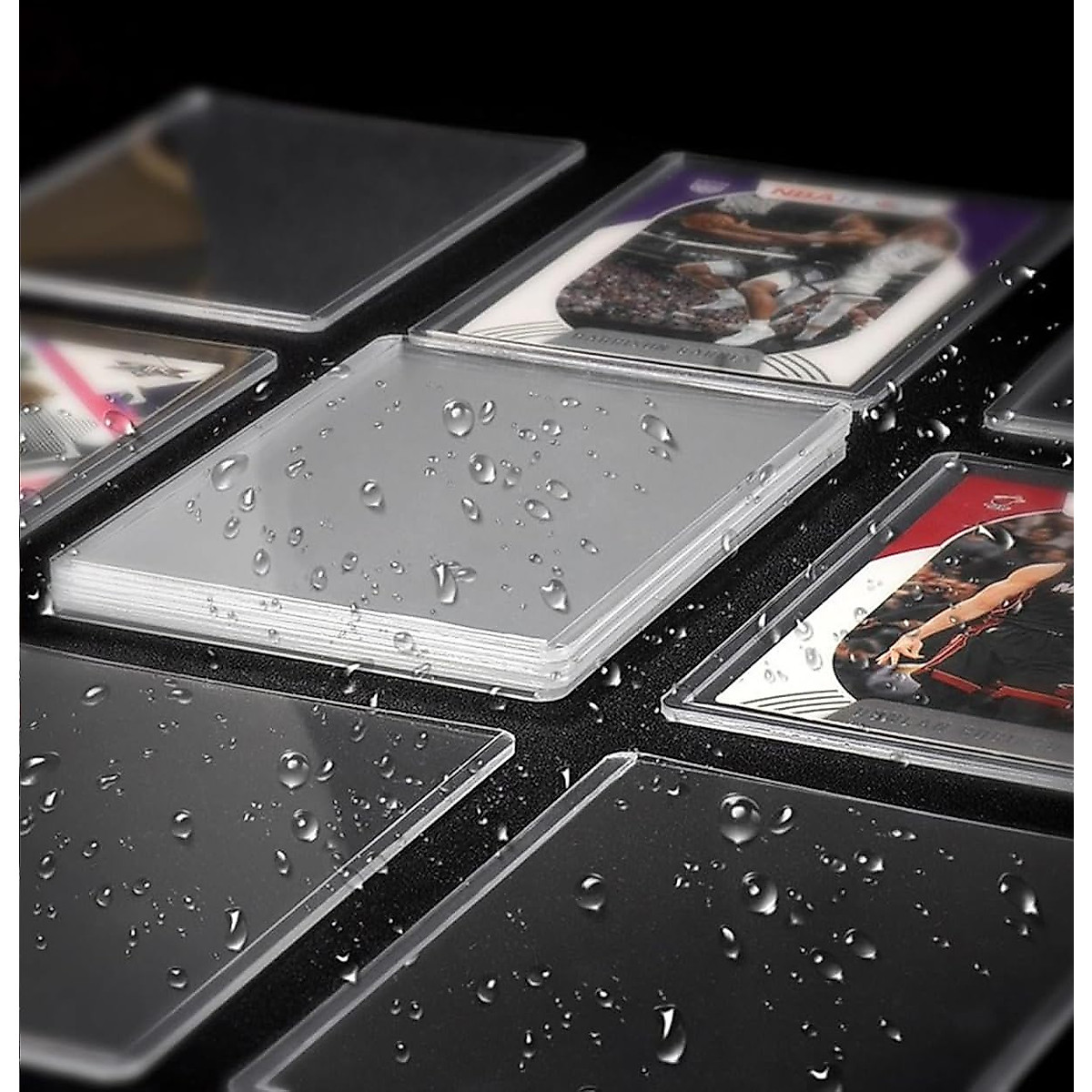 Clear Top Loaders for Cards 3" x 4", 35PT Hard Plastic Card Sleeves, Baseball Card Protector, Toploader Card Protector for Trading Cards & Sports Cards (25PCS, White)