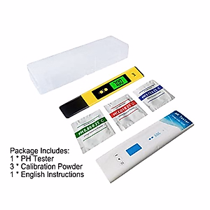 auons PH Meter Digital PH Tester for Water Hydroponics 0.01 High Accuracy Water Quality Tester Pen 0-14 PH Measurement Range for Household Drinking, Pool, Aquarium, Spa