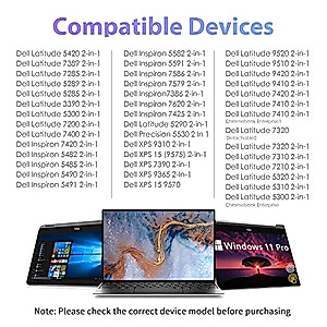 Stylus Pen for Dell 7420/5591/5490 2-in-1, for Dell 2-in-1 Latitude 9520/9510/7420/7410, XPS 9310/7390, Precision 5530 (Check The Compatible List Before Purchase)