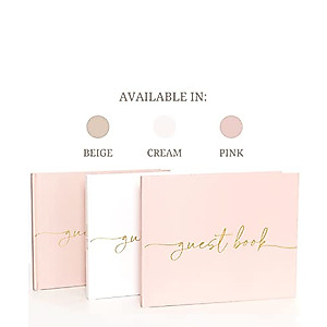 Wedding Guest Book - Perfect Guest Book Weddings Reception, Baby Shower, Polaroid Guest Book for Wedding and Special Events - 100 Blank Pages for Wedding Sign in, Photos - Elegant and Hardcover