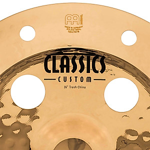 Meinl 16" Trash China Cymbal with Holes - Classics Custom Brilliant - Made In Germany, 2-YEAR WARRANTY (CC16TRCH-B)