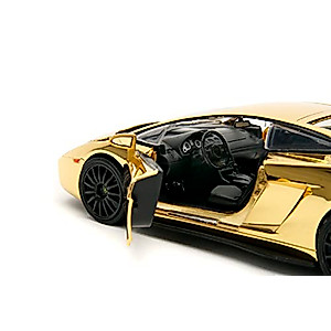 Fast & Furious 1:24 Lamborghini Gallardo Gold Chrome Die-Cast Car, Toys for Kids and Adults