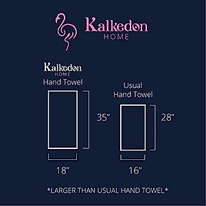 Organic Turkish Cotton Hand Towels for Bathroom | Oversized - 17 x 35 Inches | Large Soft Plush Fluffy Highly Absorbent Towels for Kitchen, Hand and Face (Black, Hand Towel)