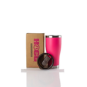 Hogg Modern Curve 30 oz Tumbler - Pink, Powder Coated Tumbler, Bulk Tumblers with Lids and Straws, Engravable Blanks, Powder Coated Tumblers for Laser Engraving, Etching, Vinyl, DIY