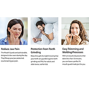 Coordi Life Hush Strips Night Guards for Clenching, Grinding- Custom Moldable Mouthguard for Better Sleep Sports Mouthpiece, Straightening, Whitening Trays