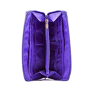 Big Skinny Women's Panther Clutch Slim Wallet, Holds Up to 40 Cards, Purple