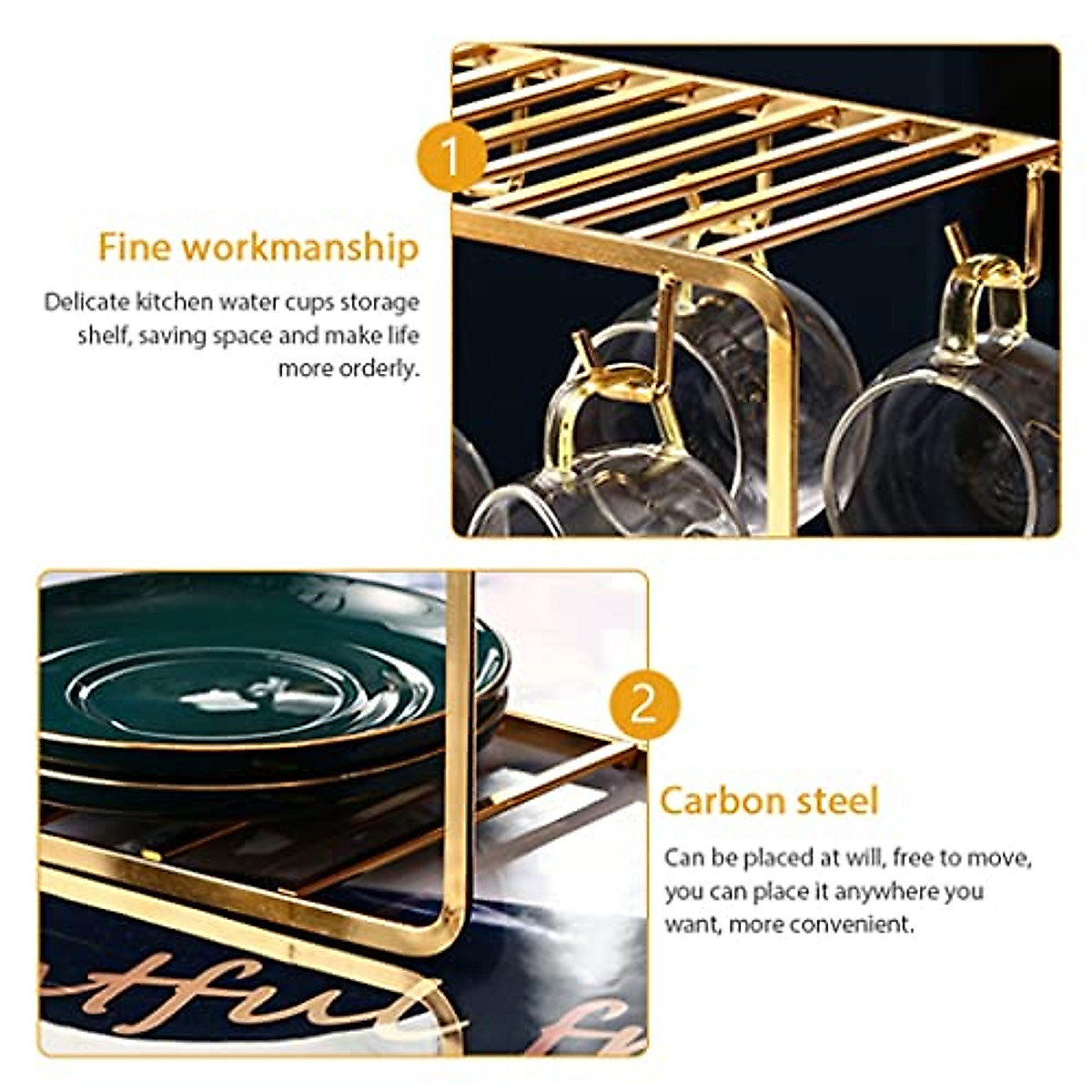 XWOZYDR Cup Draining Rack Holder Water Drain Mug Storage Stand Home Supplies Kitchen Organizer