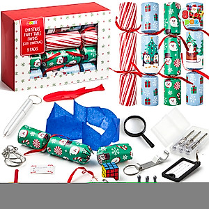 JOYIN 8 Pack Christmas Party Favor Non-Snap Christmas Party Table Favors with Holiday Party Favor Supplies for Kids and Adults, Christmas Parties, Dinners and Holidays