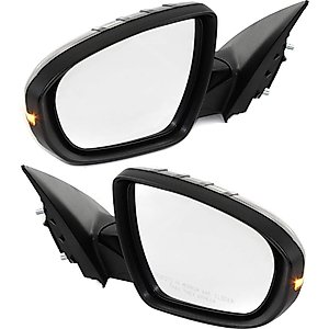 Kool Vue Driver & Passenger Side Power Heated Mirrors for Kia Optima 2012-2013 Power Fold With Signal Light Paintable USA Built Vehicle