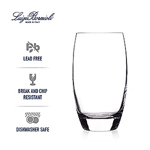 Luigi Bormioli Crescendo 20-Ounce Tumblers, Set Of 4, Crystal SON-hyx Glass, Made In Italy.