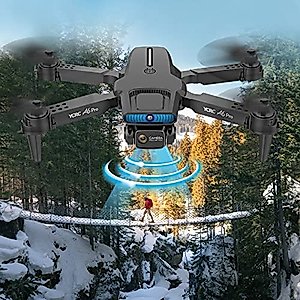 HHD Drone with Camera for Adults, Foldable RC Quadcopter for Beginners with 40 mins Flight Time, App Control, Auto Return Home, Follow Me, 2 Batteries