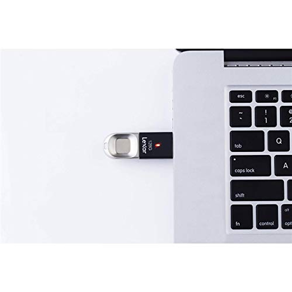 Lexar 64GB Jumpdrive Fingerprint F35 USB 3.0 Flash Drive for Storage Expansion and Backup, Up to 250MB/s Read, Black/Silver (LJDF35-64GBNL)