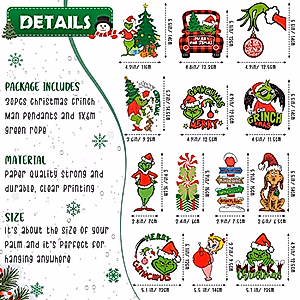 Christmas Tree Decorations - 30PCS Christmas Tree Hanging Ornament,Holiday Xmas Tree Party Indoors Home House Decor