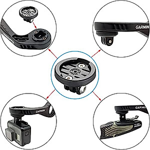 Cestbon Out-Front Mount for Garmin Edge Compatible with Camera or Headlight Quick Release Combo Extended Adapter