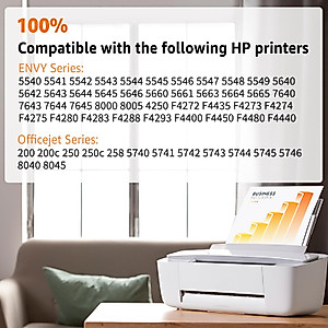 NineLeaf Remanufactured Ink Cartridge Replacement for HP 62XL 62 XL use in Envy 5540 5640 5660 7644 7645 OfficeJet 5740 8040 OfficeJet 200 250 Series Inkjet Printer（8 Pack Black