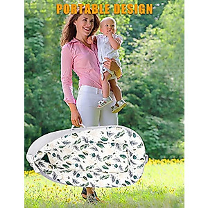 Baby Lounger Soft Cover Newborn Lounger Cover Infant Lounger Cover Floor Seat for Lounger Color Green Leave