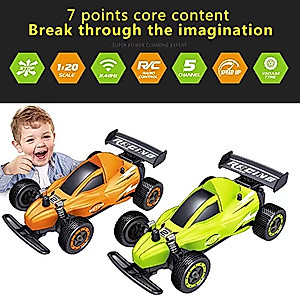 Hobby RC Race Cars for Boys Girls, 2 PCS High Speed Remote Control Racing Cars with Rechargeable Battery for Kids, 2.4Ghz RC Drift Car Racing Sport Toy Cars for Boys Girls Kids Gift for Christmas