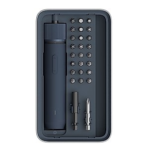 HOTO Electric Screwdriver Kit, 3.6V Cordless Screwdriver Set, Upgraded Capacity, Magnetic Case Lid, Mechanical Knob, 25 S2-steel Bits, 1500 mAh 800 Times, Manual & Electric, USB-C Charging, LED Light