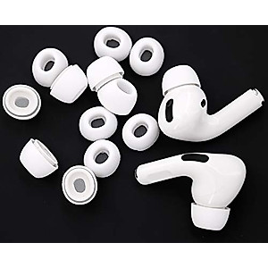 6 Pairs Compatible with AirPods Pro and Pro 2 Ear Tips Buds, Small Size Replacement Silicone Rubber Eartips Earbuds Gel Cover Accessories Compatible with AirPods Pro 2 and Pro - Small White