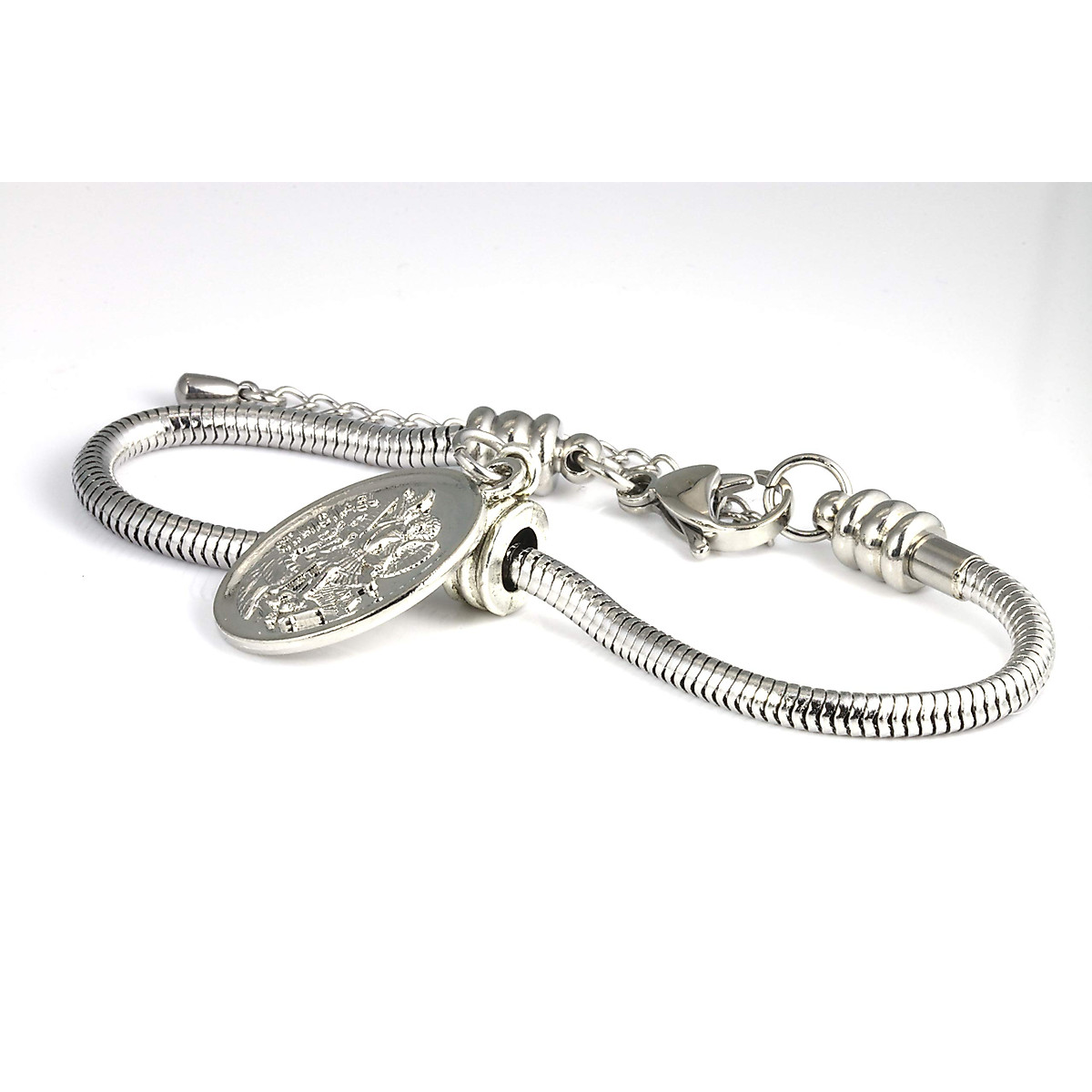 Archangel Michael Medallion - Protection Bracelets for Women St Michael the Archangel A Saint Michael Bracelet San Arcangel Saint Michael Police Charm Jewelry Protection from Evil San Miguel Arcangel