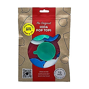Soda Pop Tops - 12 Pack Can Lid Covers, Assorted