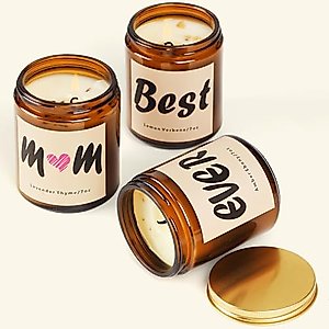 Luspan Gifts for Mom from Daughter, Son - Birthday Gifts for Mom, Mom Gifts, Mom Birthday Gifts from Daughter, Mothers Day Gifts, Christmas Gifts for Mom,Best Mom Ever Candles Gifts