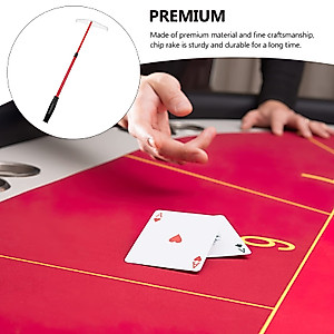 Cabilock Poker Chips Bingo Chips Wand Poker Chip Tray Dice Chips Rake Collector Rake Game Chips Collecting Rod Accessory Rake Chip Tray Metal Dice Metal Dice