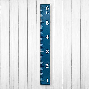 Creative Co-Op Growth Chart Ruler Wall Décor, 0.75" x 66.00", Blue