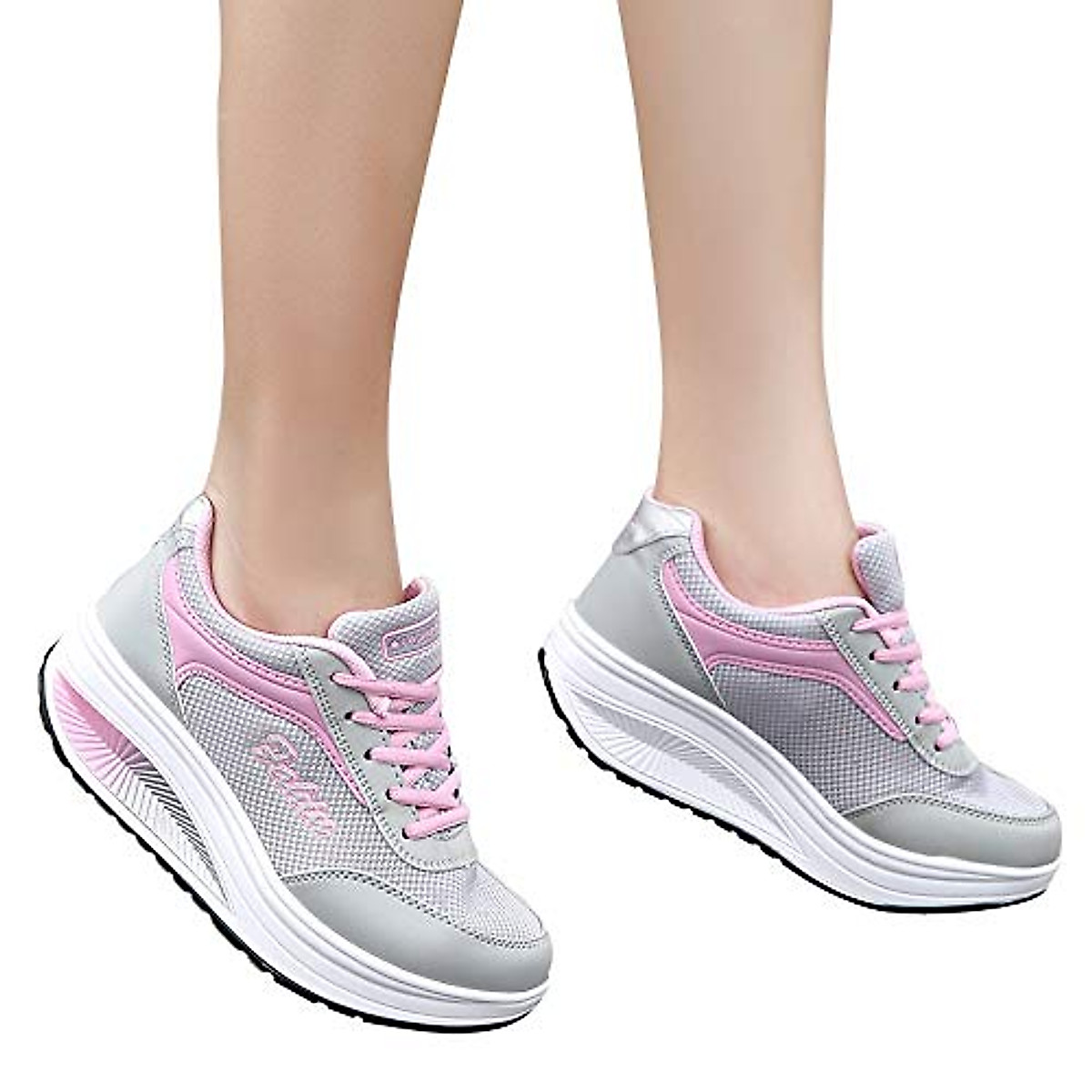 USYFAKGH YIWULA Womens Sneakers Walking Tennis Shoes Fashion Women Outdoor Mesh Lace-Up Sports Shoes Runing Breathable Shoes Sneakers