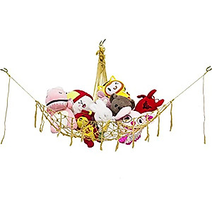 Toy Hammock For Stuffed Animals Hammock Corner, Macrame Toy Hammock, Hanging Stuffed Animal Storage Holder Teddy Bear Net Gifts For Kids Room