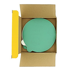 Dura-Gold Premium 800, 1000, 1500, 2000, 3000 Grit 6" Green Film PSA Sanding Discs, 5 Each, 25 Total, Self Adhesive Stickyback Sandpaper for DA Sander, Finishing Sand Automotive Paint Woodworking Wood