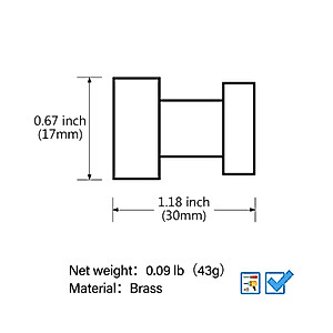 BVL Gold Robe Hook Brass Robe Hook Adhesive Bathroom Robe Hook Coat Hook Clothes Hook for Bathroom and Kitchen,5 of Packing