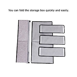 Under Bed Storage Organizer Clothes Containers Shoe Box Sturdy Foldable Bags with Handles and Adjustable Dividers for Shoes, Clothes, Toys, Blankets and Household Items 3Pack