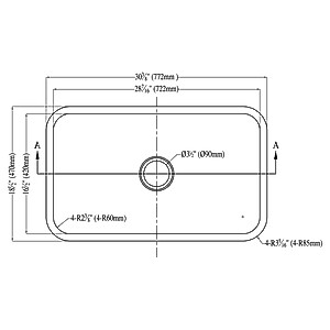 Dawn ASU106 Kitchen Sink, Polished Satin