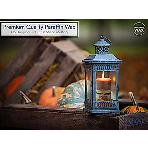 Royal Imports 3" x 6" Pillar Candles for Fall, Thanksgiving Holiday Décor, Rustic Farmhouse Wedding & Home Decoration, Unscented Dripless & Smokeless, Set of 6, Brown Autumn Ombre Wax