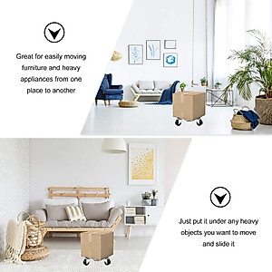 DOITOOL 3pcs 3 Mover push cart dolly appliance cart wheel moving dolly furniture dolly furniture moving dolly rotary tool trolly dolly cart roller carbon steel to rotate home appliances