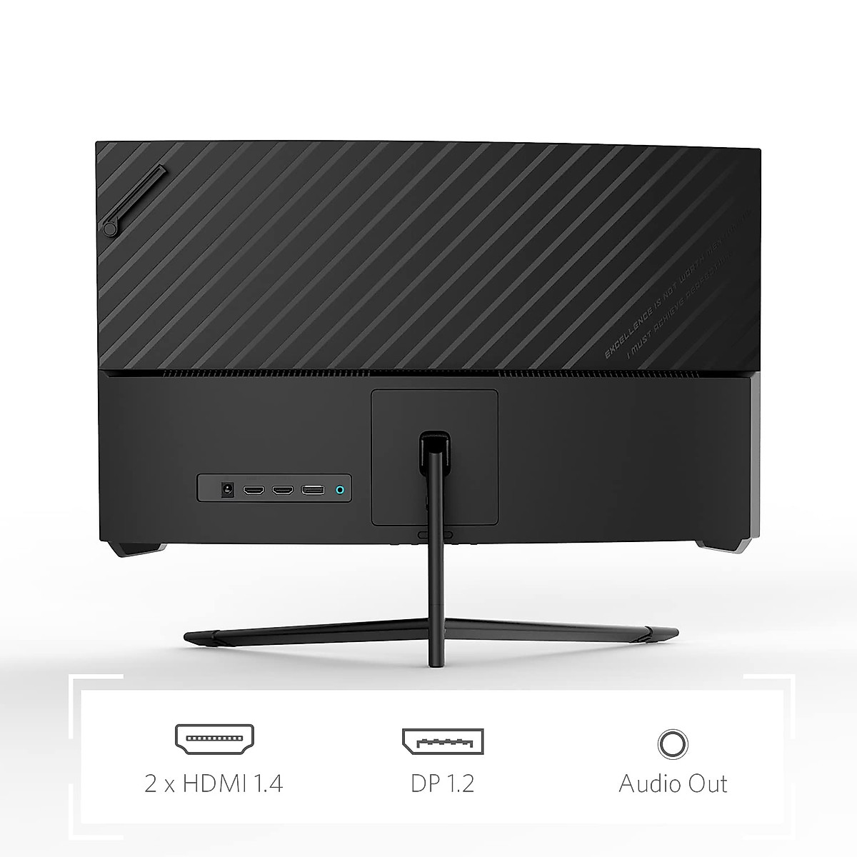 Fiodio 24” Gaming Monitor, with 165Hz Refresh Rate, 1920 * 1080P Full HD, Adaptive Sync, MPRT 1ms, HDMI and DP Inputs (DP Cable Included), Flat, Black (24H2G)