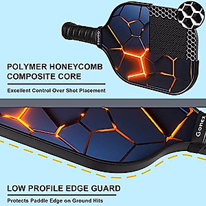 Gonex Pickleball Paddles, USAPA Approved Graphite Pickleball Paddle with Comfort Grip, Pickleball Set of 2 Paddles with 4 Balls, and Portable Carry Bag