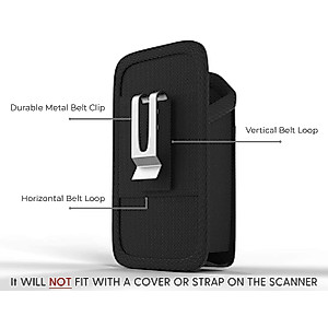 Agoz Zebra TC51 TC56 Scanner Holster, Rugged Carrying Case Pouch for Zebra TC51 TC52 TC56 TC57 TC20 TC21 TC25 TC26 MC40 MC45 Handheld Barcode Touch Mobile Computer,Cover with Metal Clip & Belt Loops