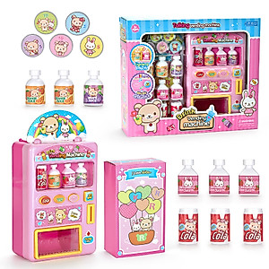 Woleigiao Interactive Drink Vending Machine Toy Pretend Electronic Drink Machines Early Developmental Toy Develop of Life with Music and Light for Boys & Girl